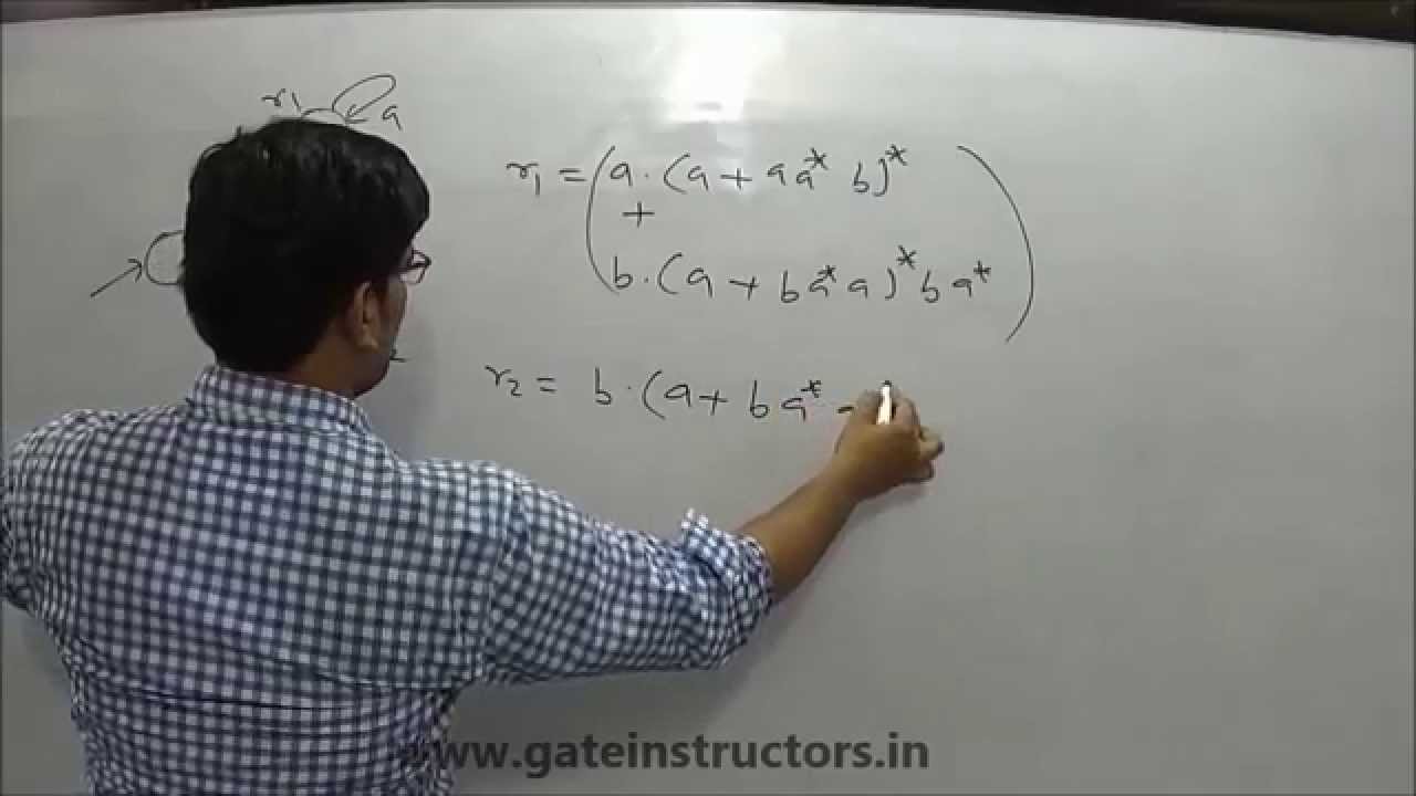 How to convert DFA or NFA to Regular expression | Automata Theory | 084 ...