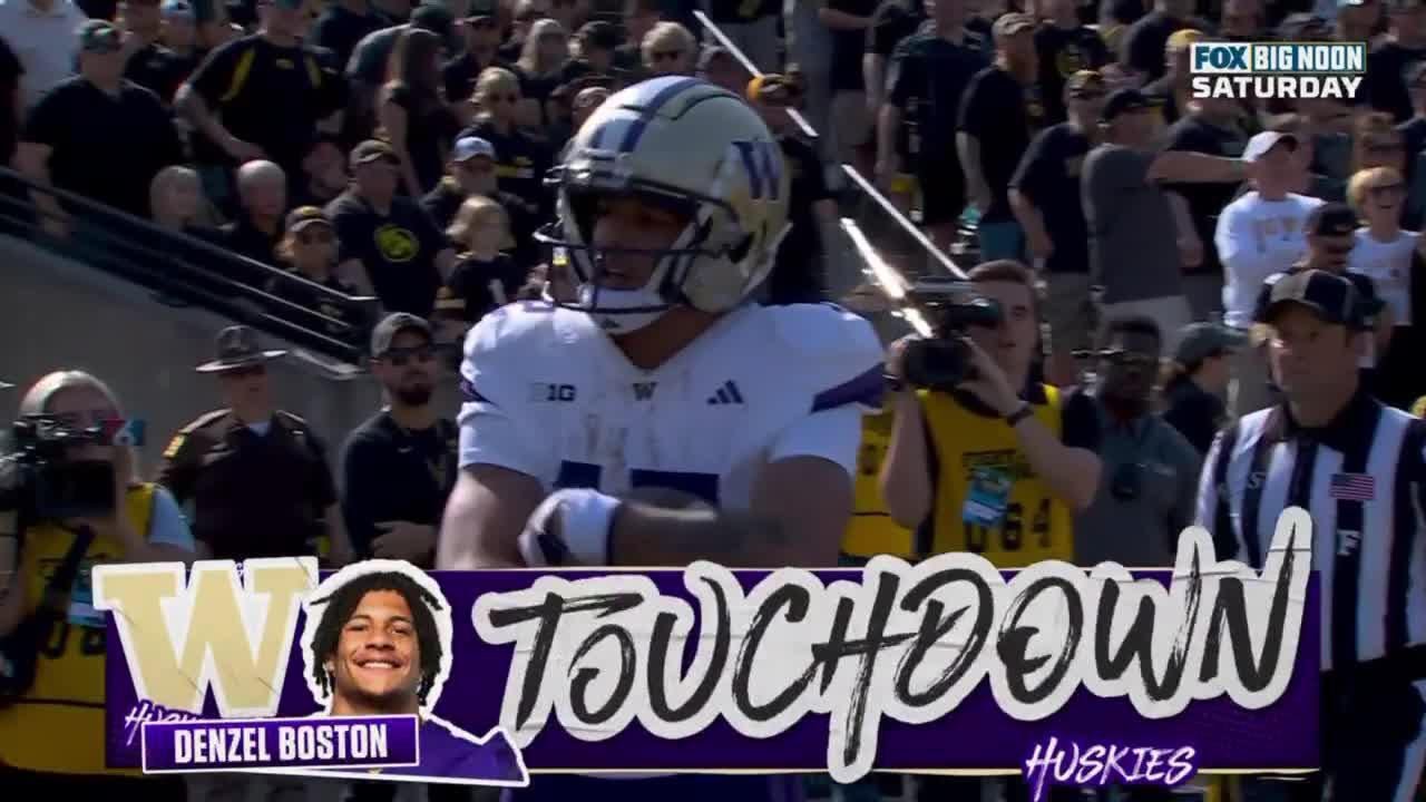 Will Rodgers Floats it to Denzel Boston in the End Zone at Iowa ...