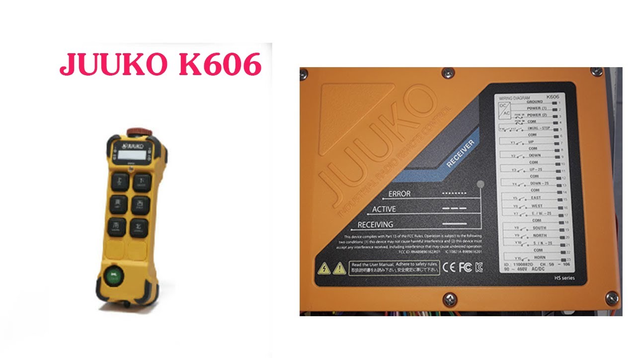 JUUKO K606 REMOTE CẨU TRỤC 2 CẤP 6 HƯỚNG|HỌC LỆNH CHO REMOTE JUUKO K606 ...