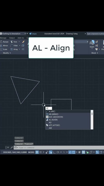 How to Align Objects in AutoCAD | Easy Method to Use Align Command - YouTube