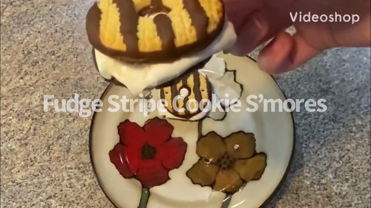Fudge Stripe Cookie S'mores - YouTube