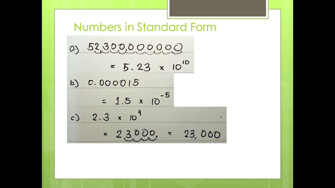 Numbers in Standard Form - YouTube