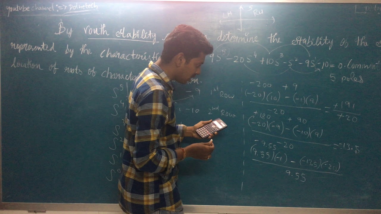 routh stablity control system in tamil - YouTube