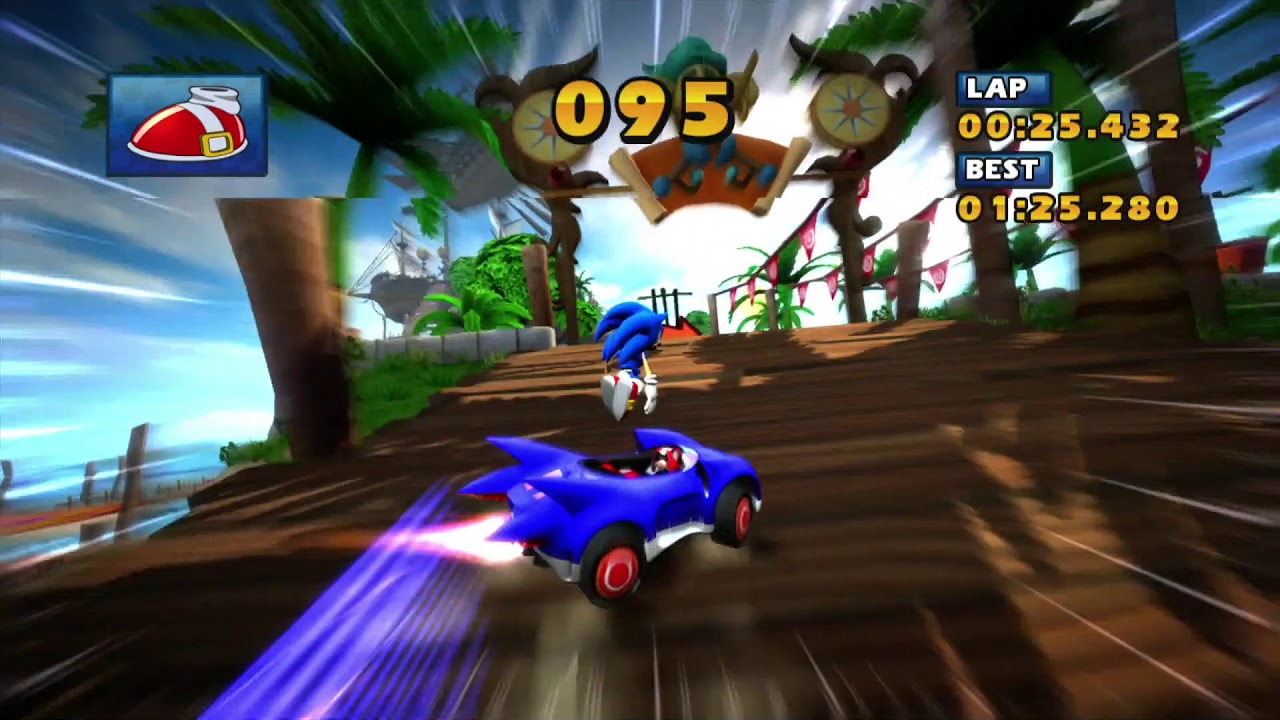 Sonic & SEGA All-Stars Racing | Time Trial: Monkey Target [01:21.860 ...