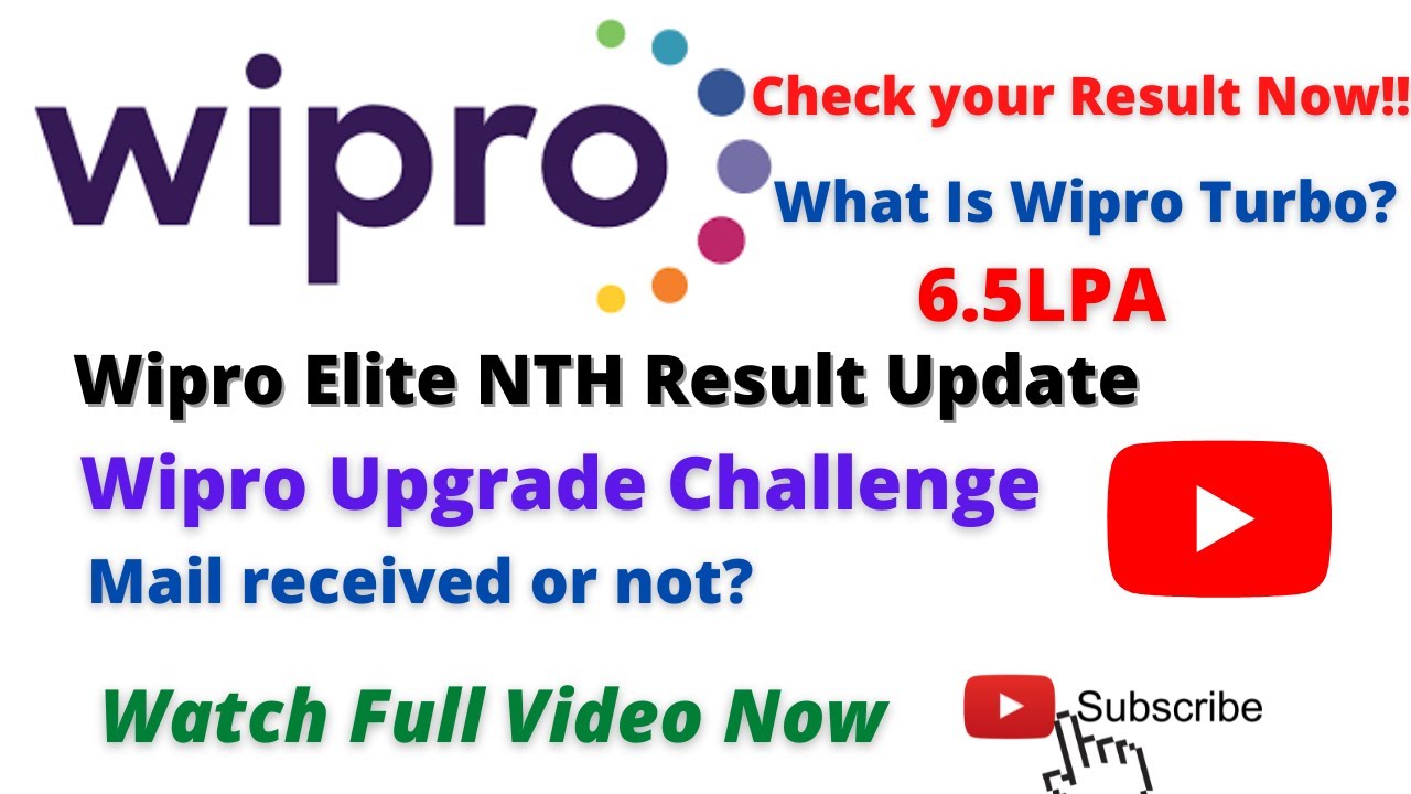 Wipro Result Update / Wipro Turbo / Wipro Upgrade Challenge / Wipro ...