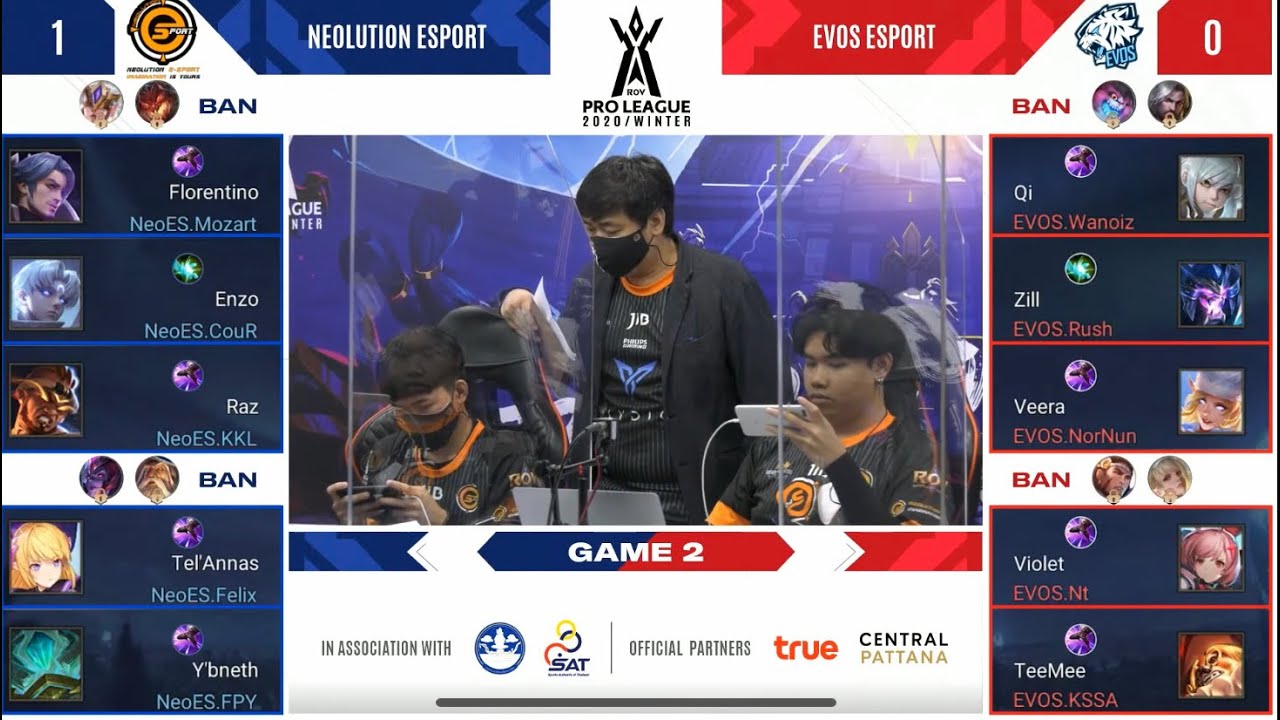 EVOS vs NEOES | Game 2 | RoV Pro League 2020 Winter - W2D3 - YouTube
