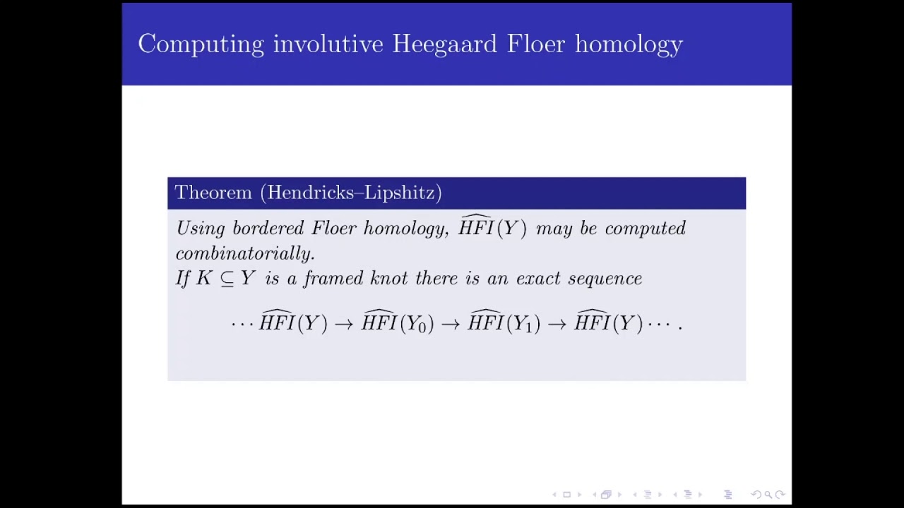 Involutive Heegaard Floer homology and surgeries 1/2 - YouTube