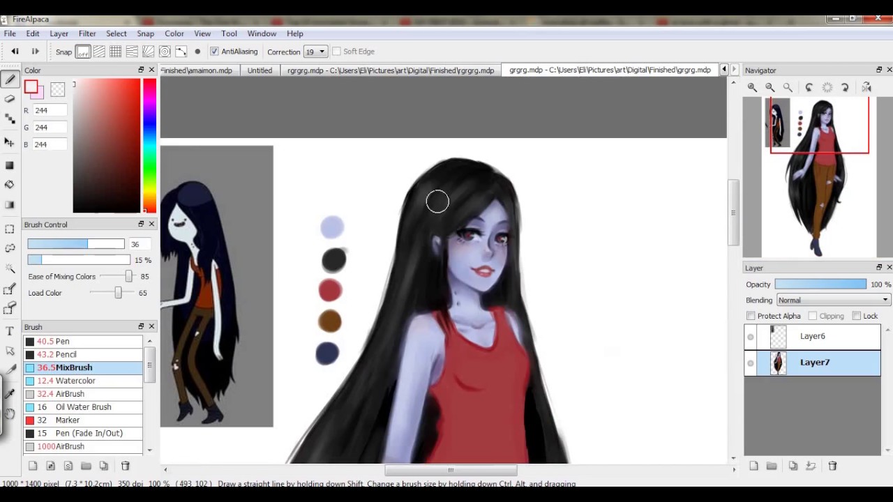 Marceline - FireAlpaca Speedpaint - YouTube