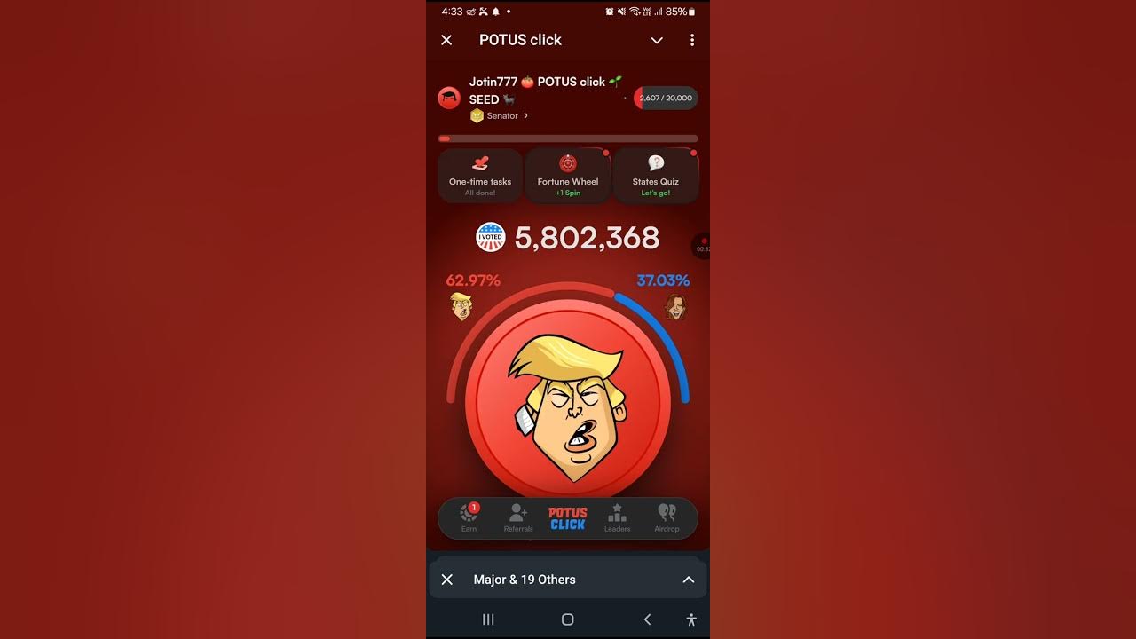 15th October POTUS click quiz #cryptocurrencyairdrop #crypto #potusclick - YouTube