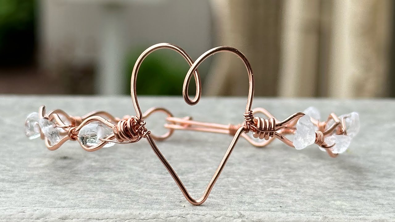 Part 2 Wire Heart Bracelet Tutorial - YouTube