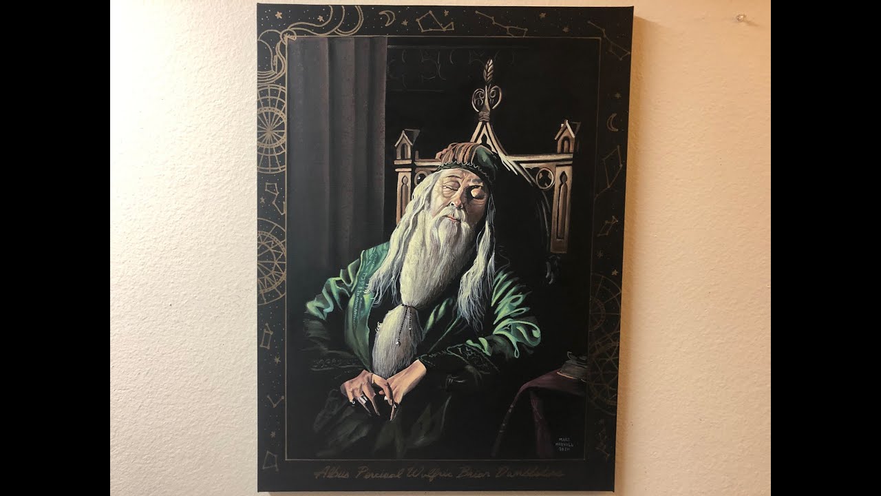 #31 How to Paint Albus Dumbledore's Headmaster Portrait | Oil Painting ...