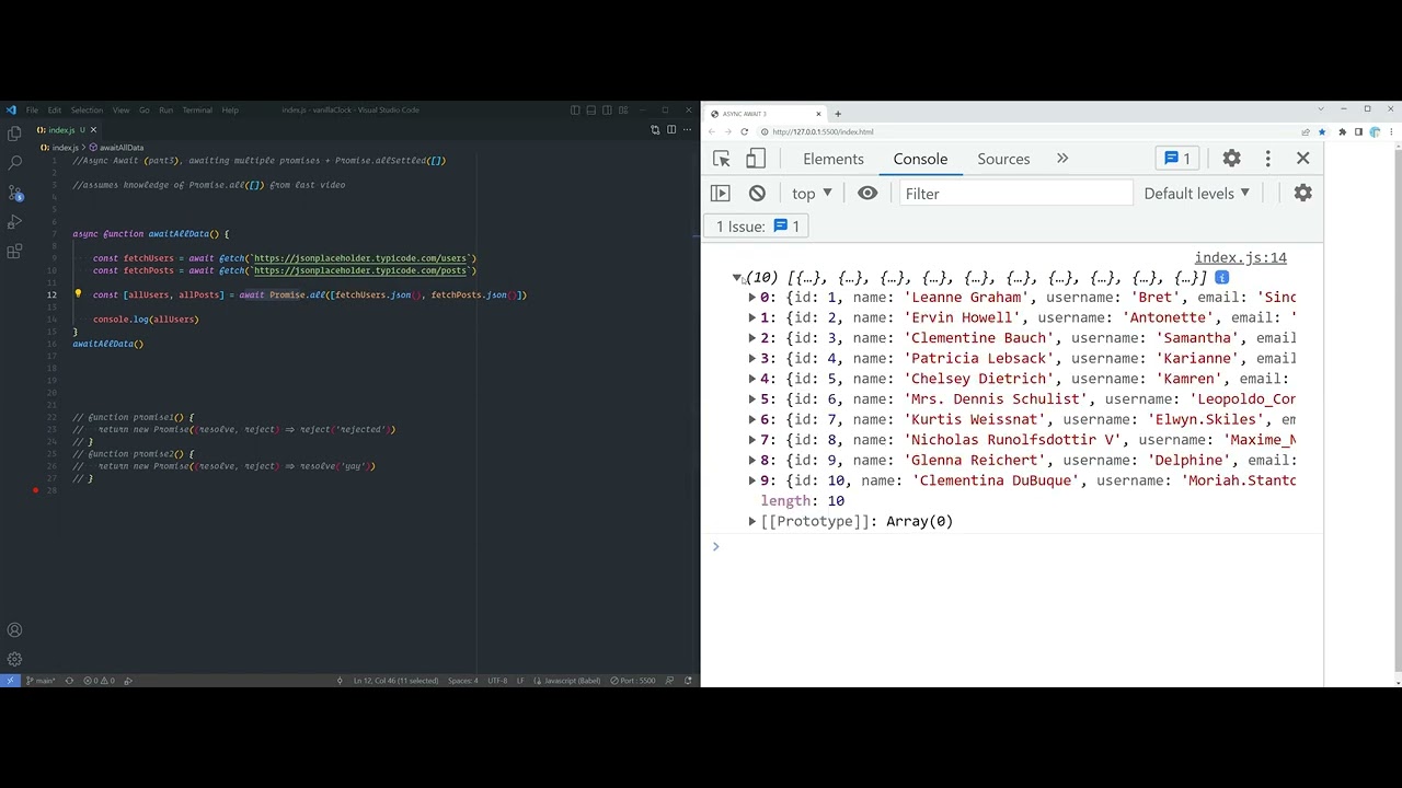 Javascript Async Await Part4 Promiseallsettled Youtube
