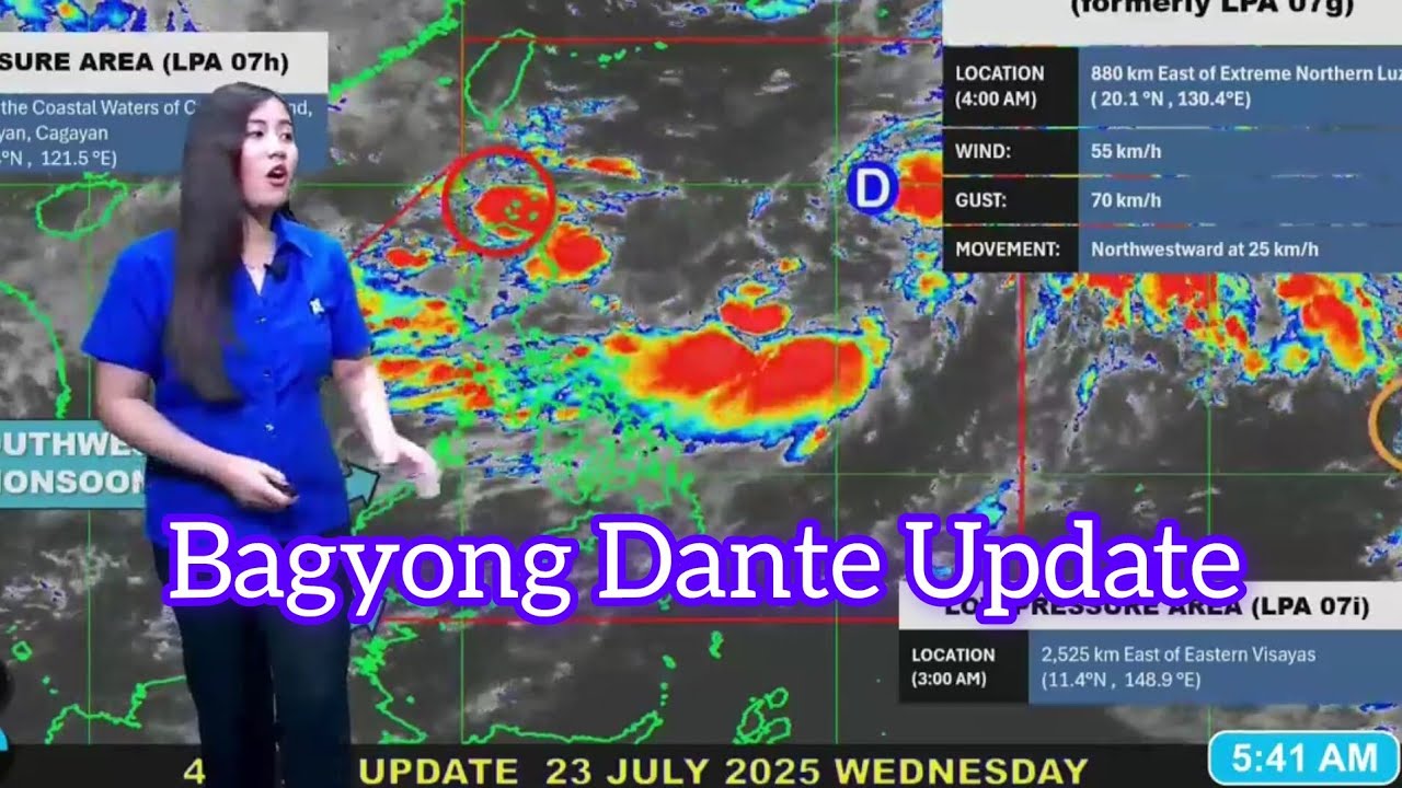 Lagay Ng Panahon Ngayong Araw Ng Miyerkules July 23, 2025 | Bagyong ...