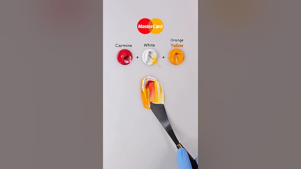 What's the secret behind MasterCard Colors Combination 😍 #colormixing # ...