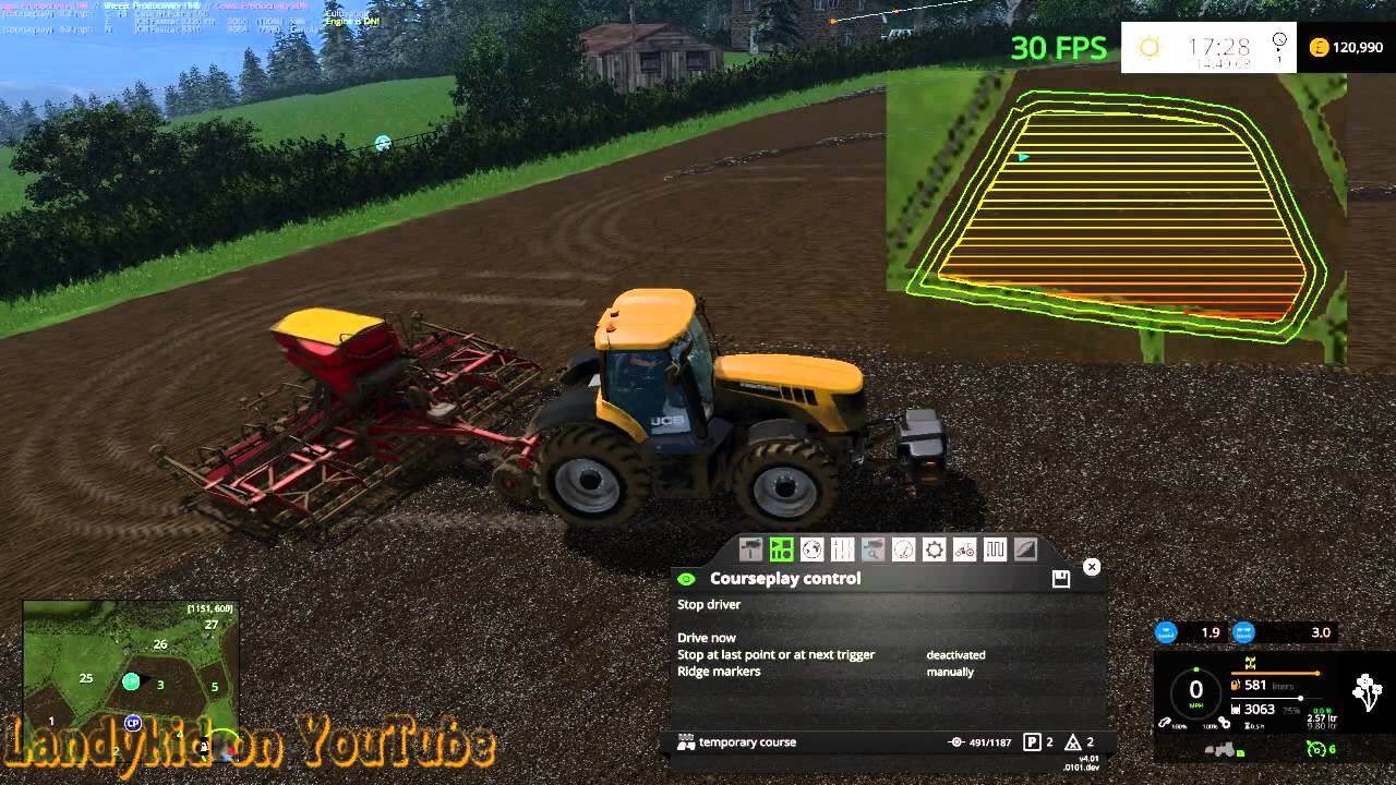 Farming Simulator 15 on Coldborough and it is not like courseplay - YouTube