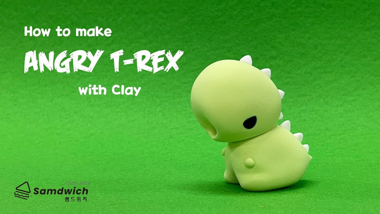 Angry T-rex clay tutorial - YouTube