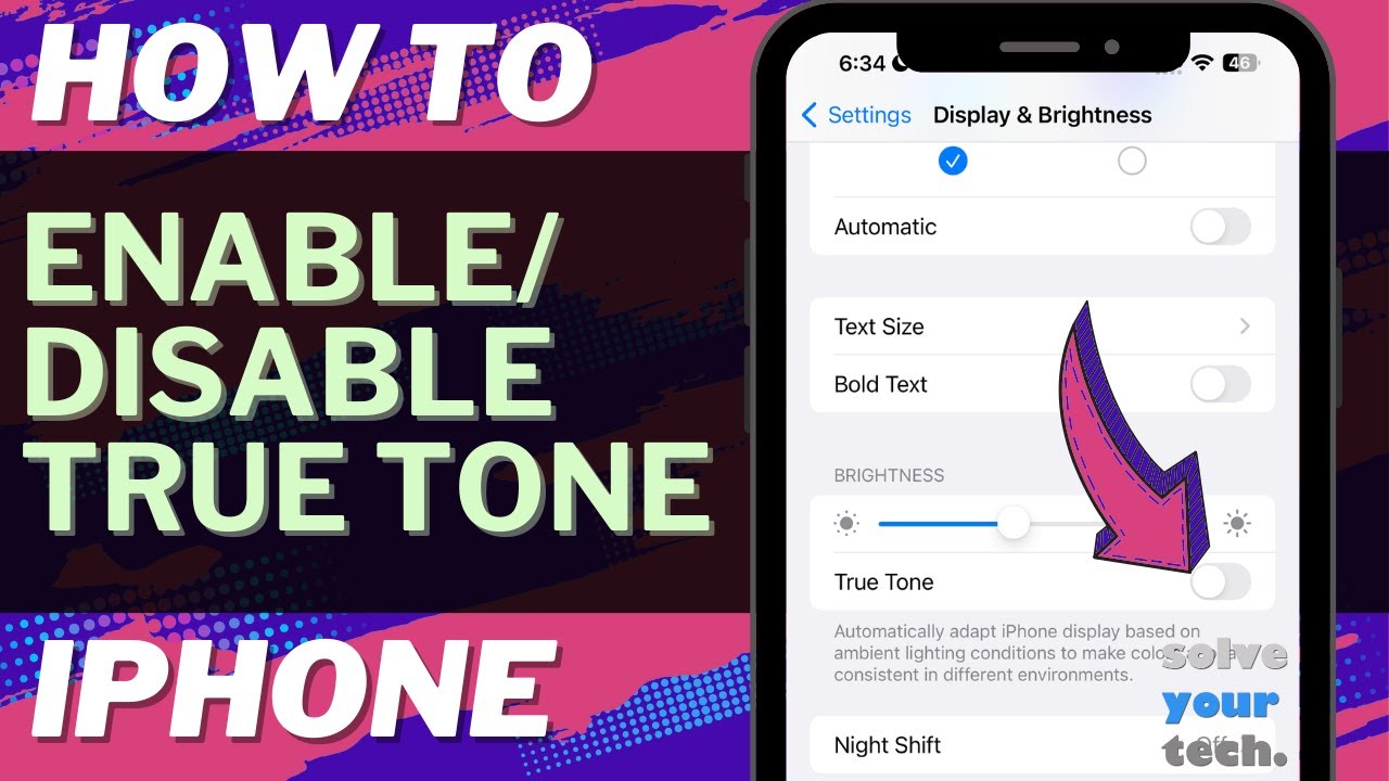 iOS 17: How to Enable/Disable True Tone on iPhone - YouTube