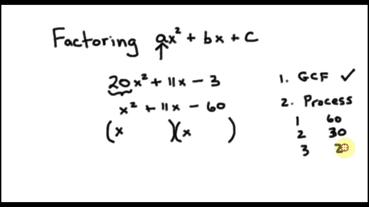 Factoring Trinomials Part 2 - YouTube
