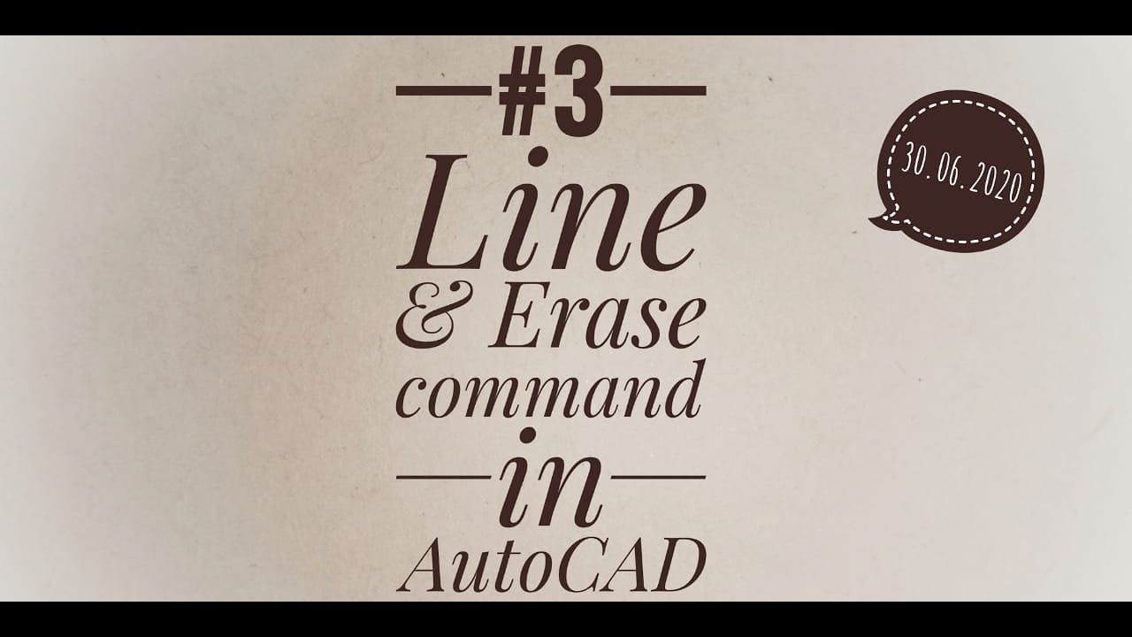 Line And Erase Command In Autocad Youtube