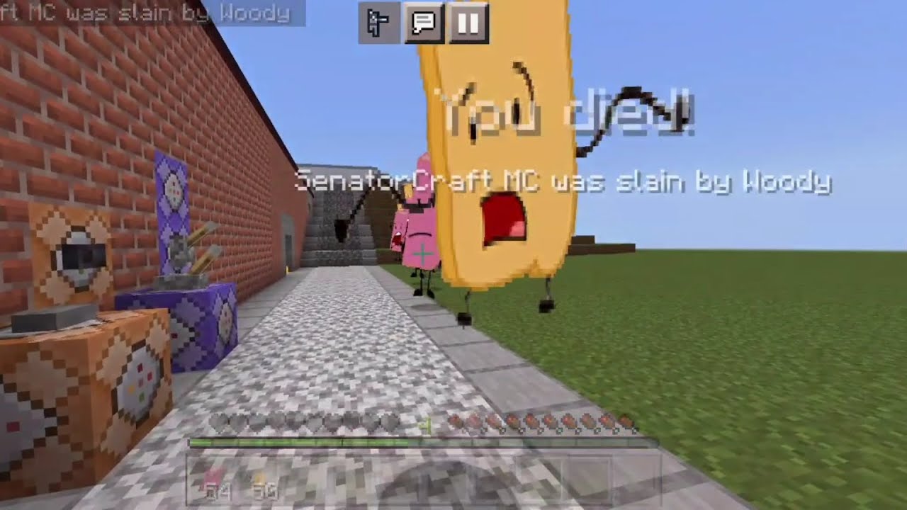 BFDI: Woody Nextbot Added in Minecraft PE | #minecraftpeaddons - YouTube