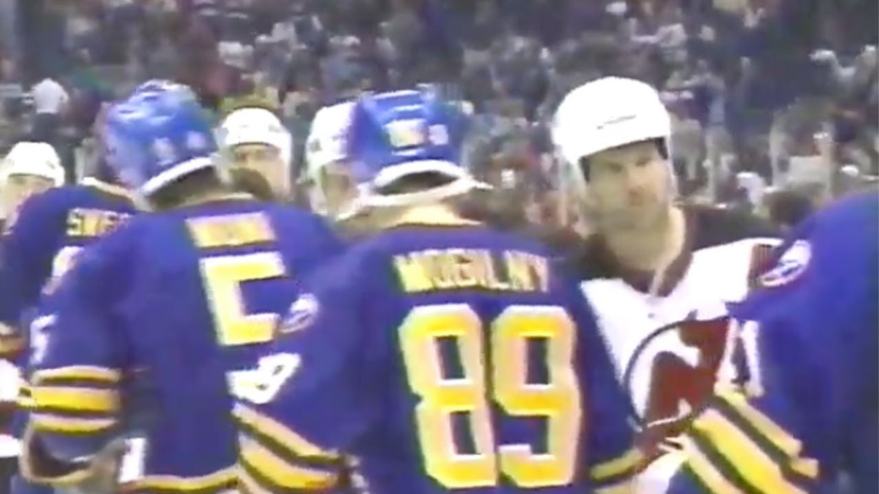 Devils vs. Sabres 1994 ECQF - Final 5 Minutes, Handshakes - YouTube