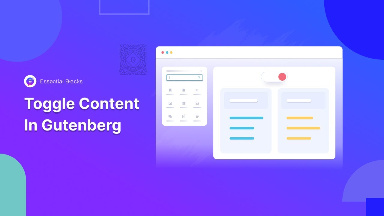 How To Use Toggle Switch In Gutenberg To Reduce Scroll Time? - YouTube