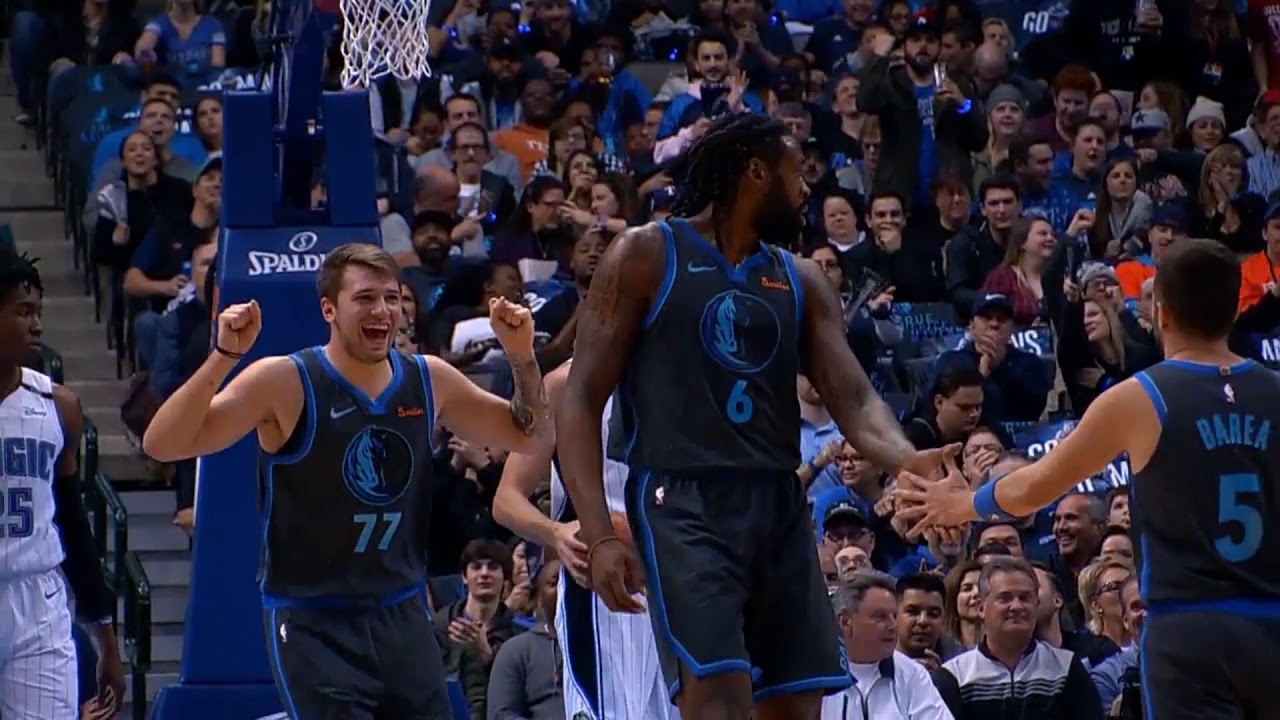 Luka Dončić Goofy Dunk Celebration With Deandre Jordan (slow motion) 😂 ...
