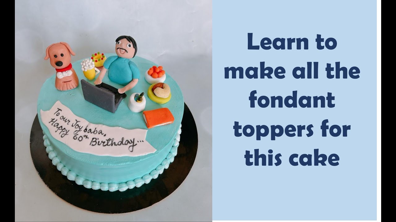 How to make fondant toppers | Fondant man | Cake for workaholic - YouTube