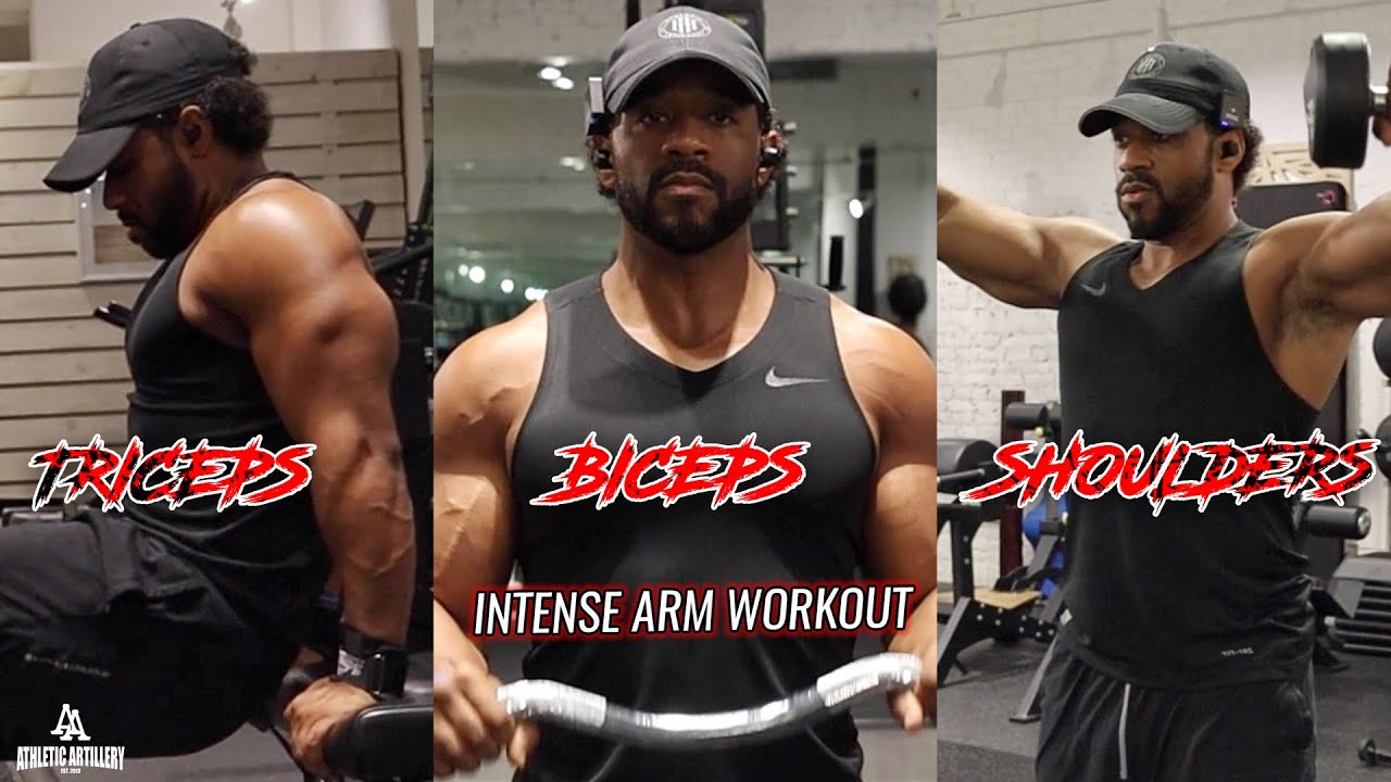 Biceps Triceps Shoulders Workout | Bodybuilding Hypertrophy - YouTube