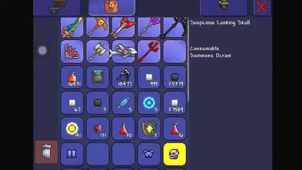 Terraria ios - Ocram speedkill w/ vampire knives - lets play ep 5 - YouTube