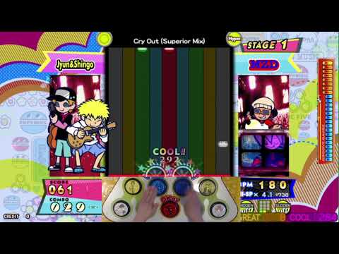 [POP'N MUSIC] ヴィジュアル2 REMIX - Cry Out (Superior Mix) (H) - YouTube