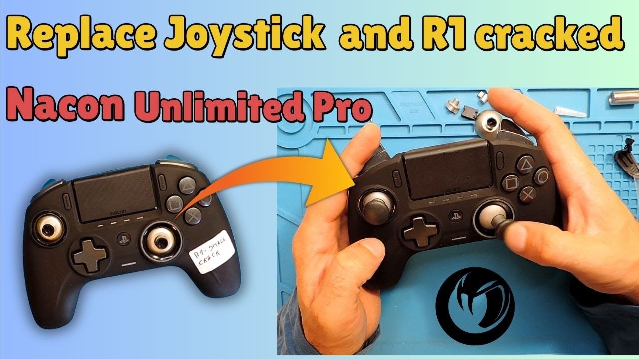 How to fix a cracked button and replace joystick on Nacon Unlimited Pro ...