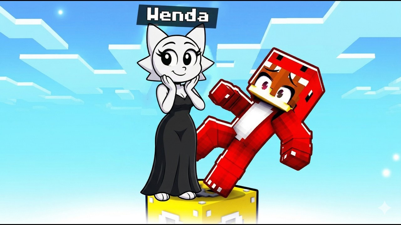STUCK on ONE LUCKY BLOCK with WENDA! - YouTube