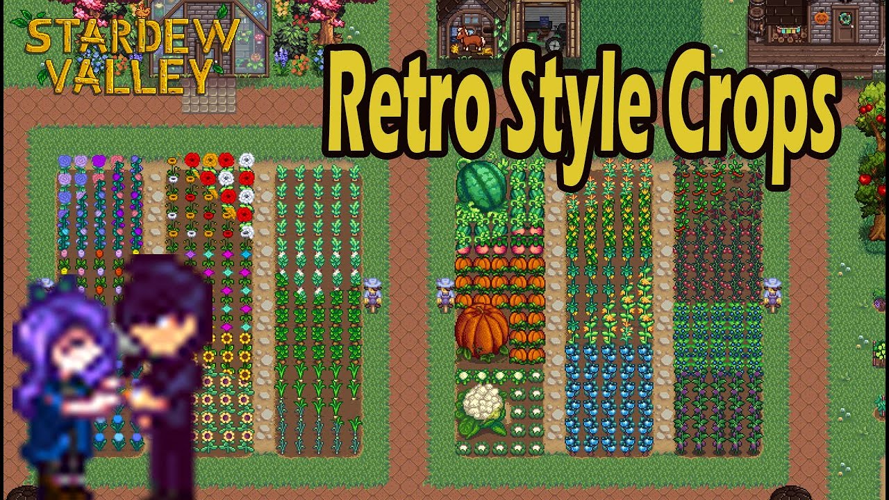 Retro Style Crops 🌷🌻 - Stardew Valley 1.5 - YouTube