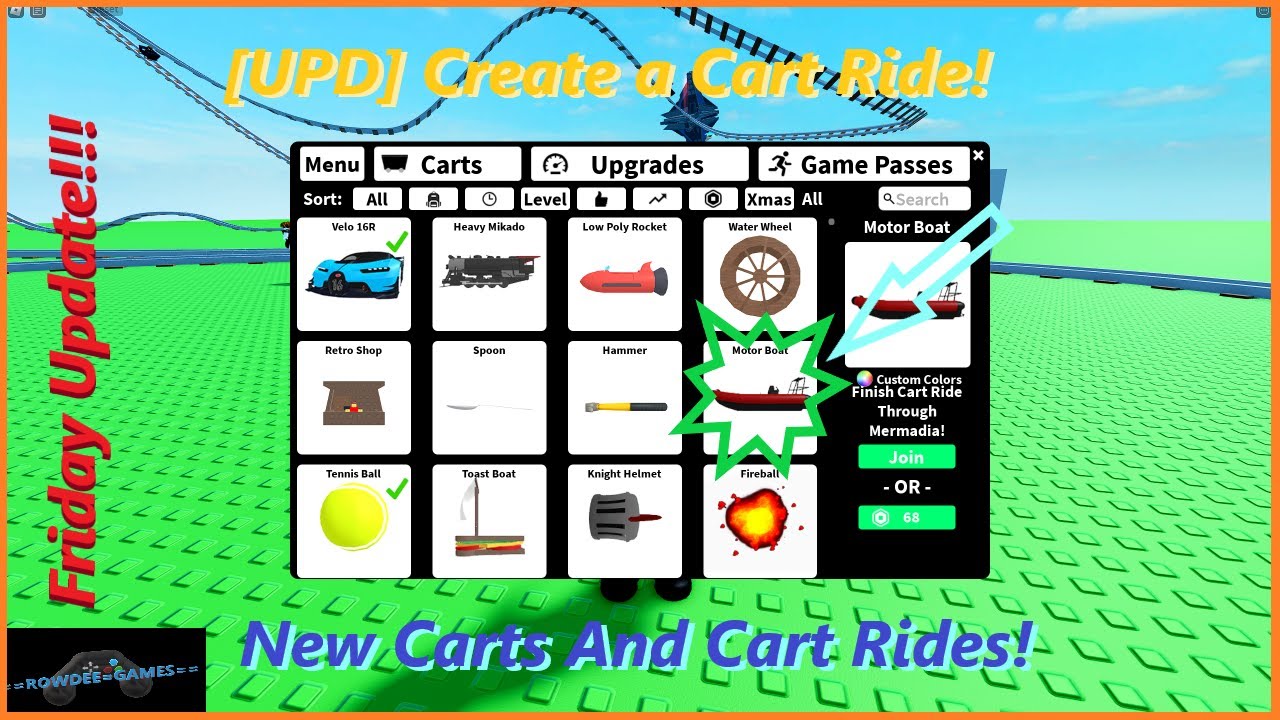 New Carts And Cart Rides! [UPD] Create a Cart Ride! Friday Update ...