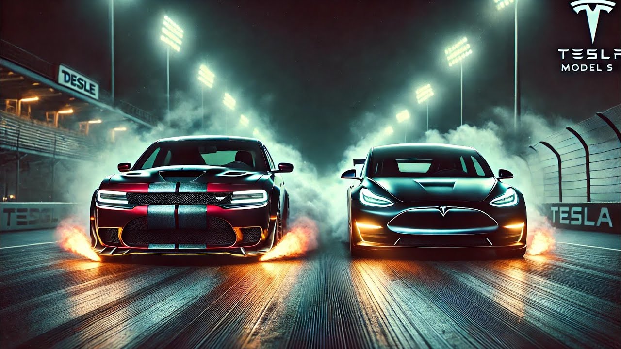 "Tesla Plaid vs. Dodge Hellcat: The Ultimate High-Stakes Drag Race ...