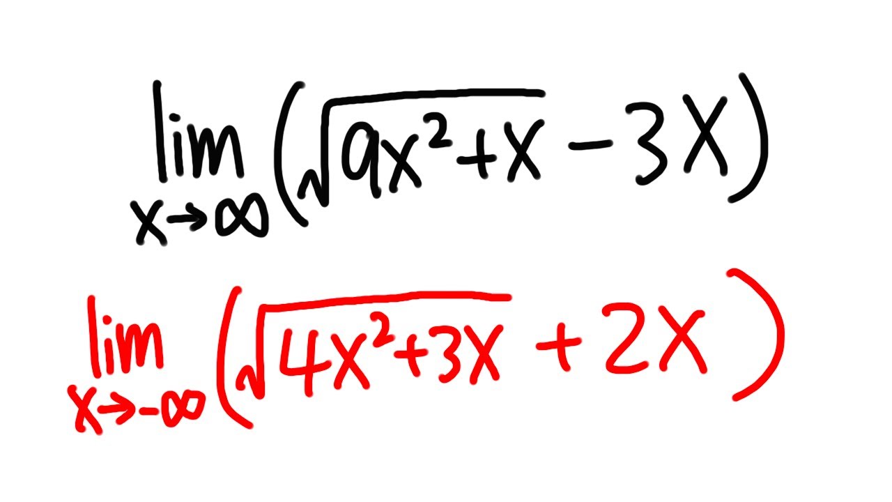 How To Solve Infinity Infinity Limits With Square Roots Calculus 1