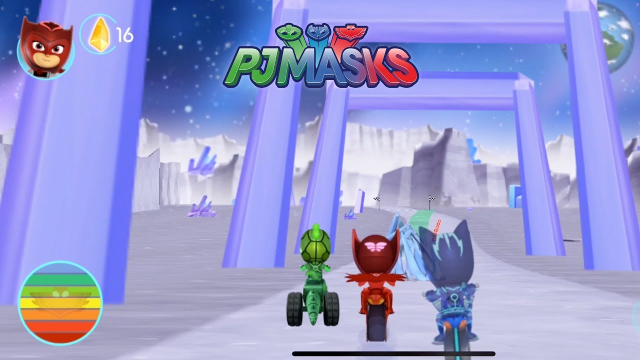 PJ Masks: Racing Heroes 🦎 Recover as many crystals as you can with ...