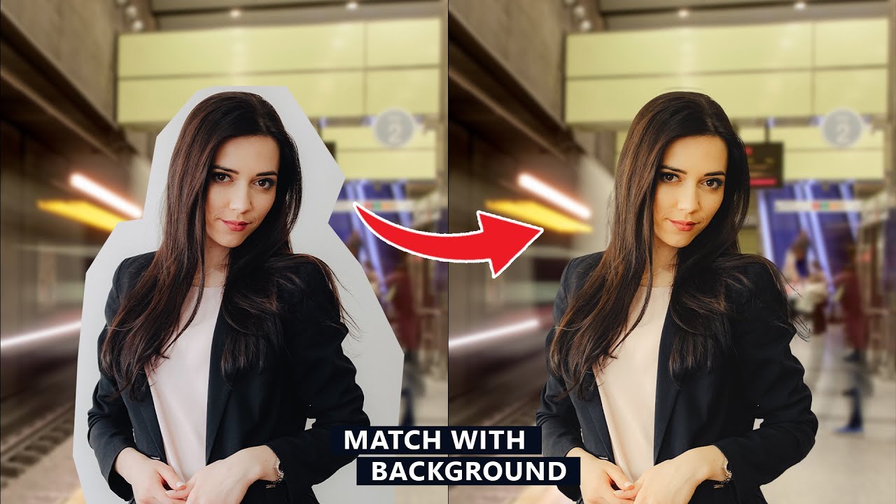 How to Match Subject with Background color in Adobe Photoshop - YouTube
