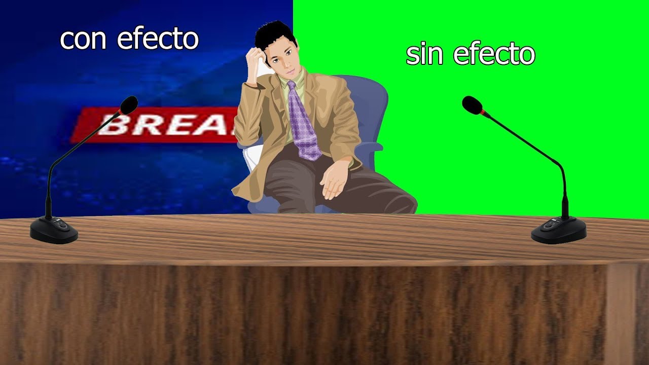 noticiero en pantalla verde/ news background with green screen ...