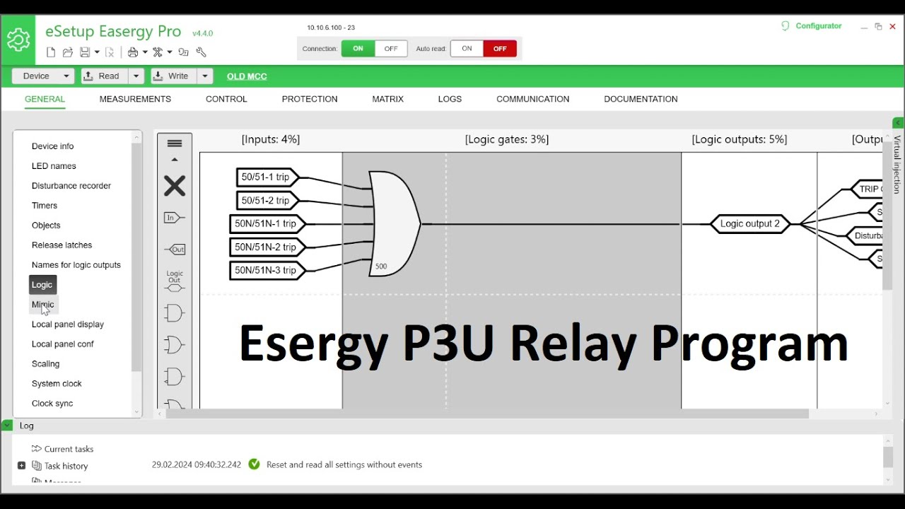 Easergy P3U Protection Relay Communication, Logic & Matrix - Schneider ...