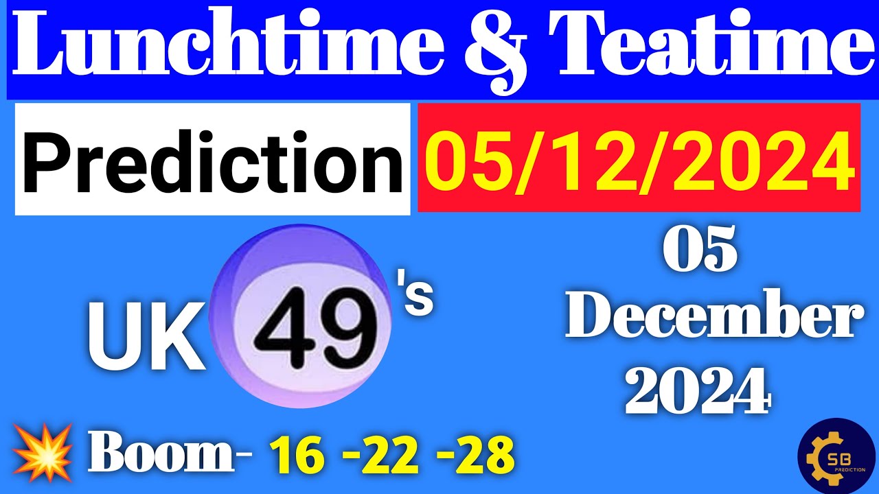 Uk49s Lunchtime Prediction For Today | Uk49s Lunchtime Prediction 05 ...