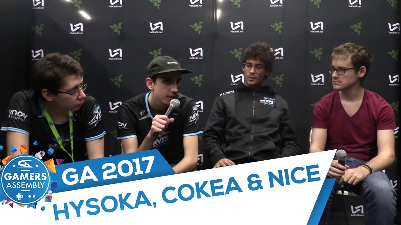 Interview avec HysokA, CokeA & NICE (Gamers Assembly 2017) - YouTube