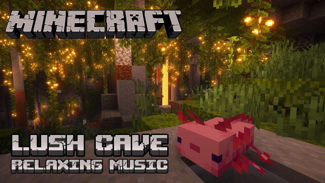 Relaxing Minecraft Ambience | Lush Cave | Calming Playlist - YouTube