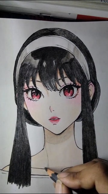 Yor forger drawing part-2 #yorforger #spyxfamily #animeeart #drawing # ...