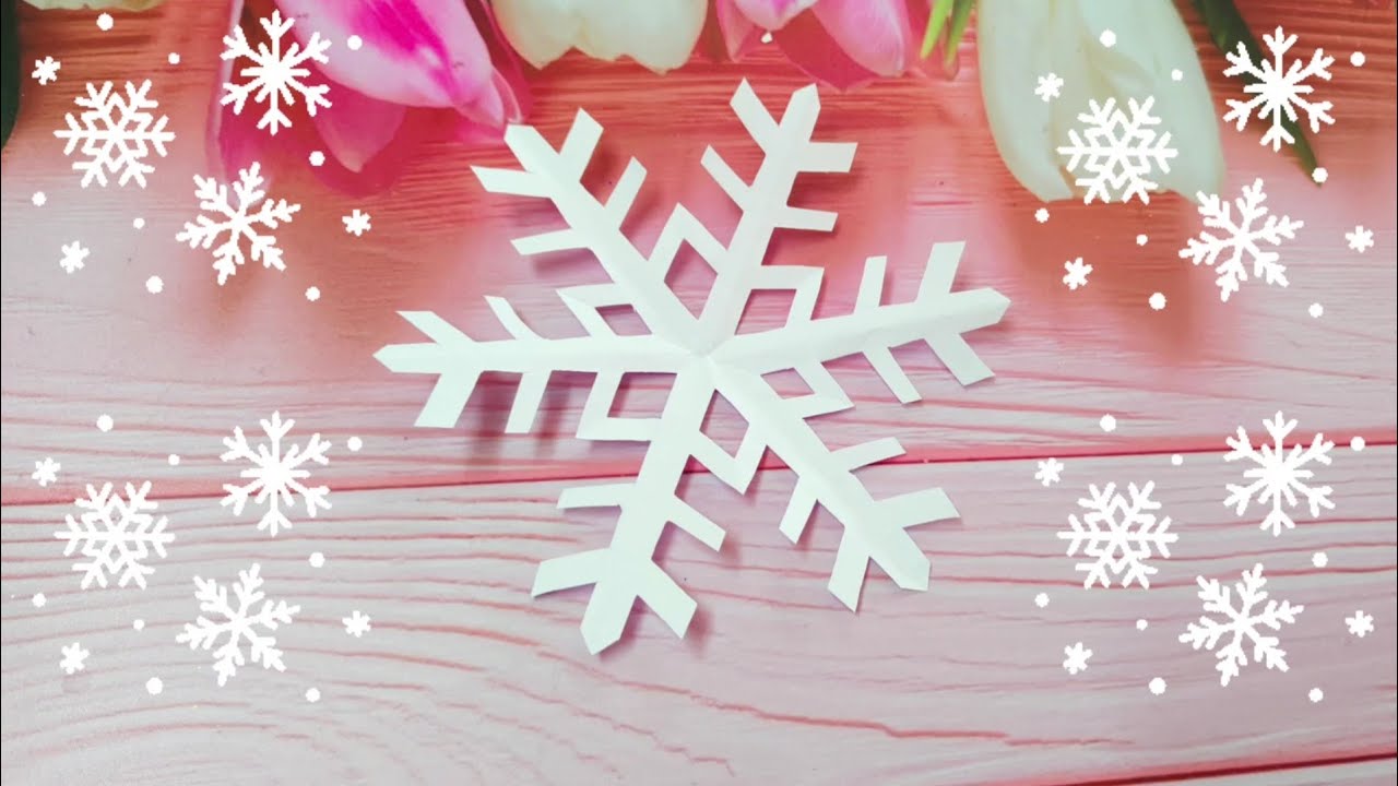 How to make snowflakes using paper||paper Flakes making||Christmas ...