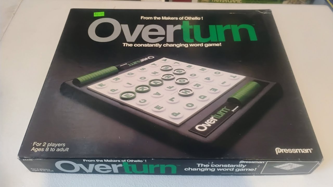 Unboxing overturn vintage board game - YouTube