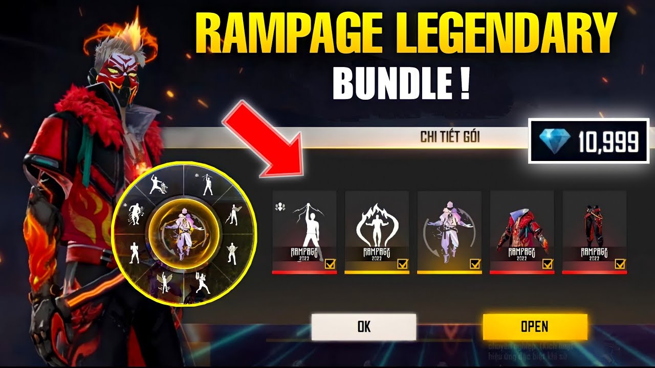 NEW LEGENDARY BUNDLE EVENT| RAMPAGE LEGENDARY BUNDLE FREE FIRE| NEW EVO ...