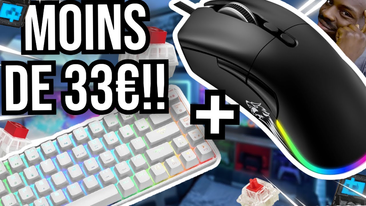 MEILLEUR CLAVIER MECANIQUE + SOURIS GAMING LE MOINS CHER!! - YouTube