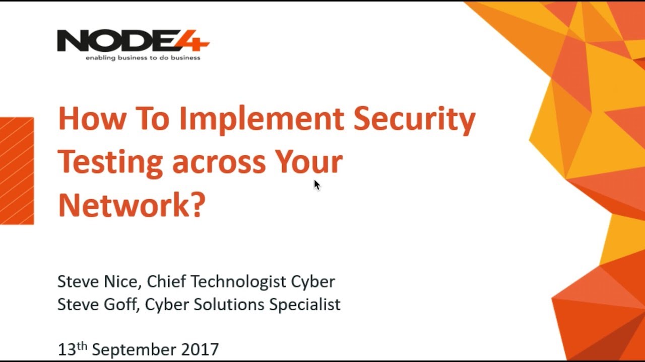 WEBINAR: How to Implement Security Testing Across Your Network - YouTube